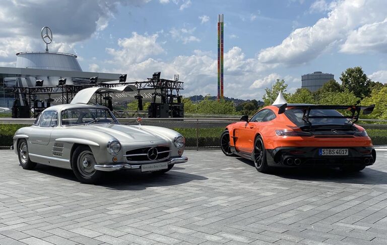 Mercedes 300 SL trifft AMG GT Black Series | carpixx